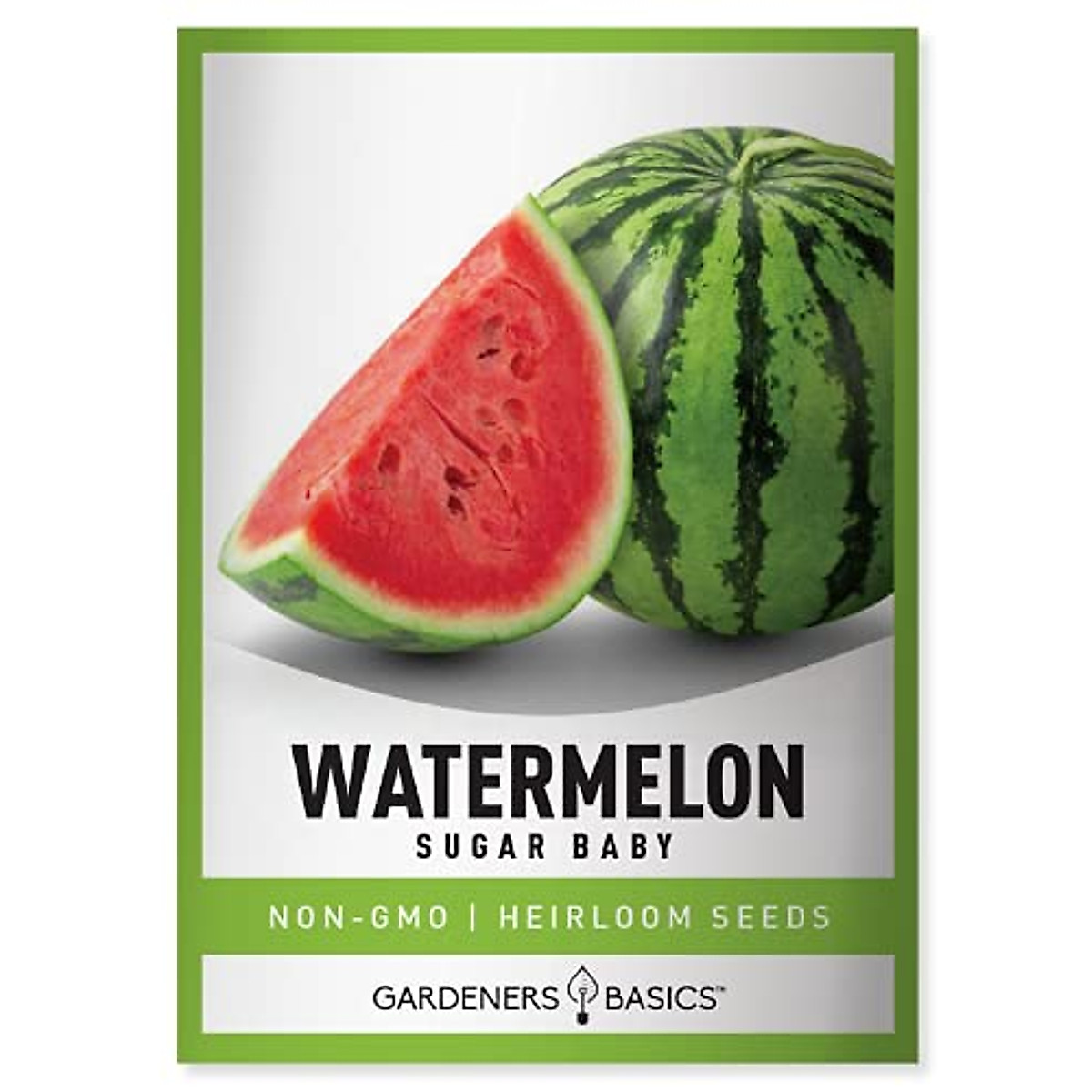 Watermelon Seeds for Planting - Sugar Baby Heirloom Variety, Non-GMO Fruit Seed - 2 Grams of Seeds Great for Outdoor Garden by Gardeners Basics