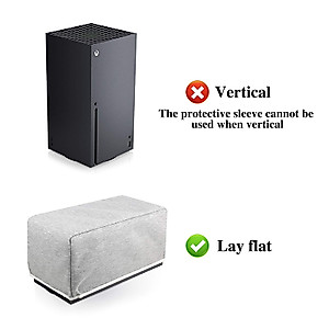 U/D Xbox Series X Console Dust Cover Custom Designed for Xbox Series X Console Thick Cotton Precision Cut Easy Access Cable Port(Horizontal Position)
