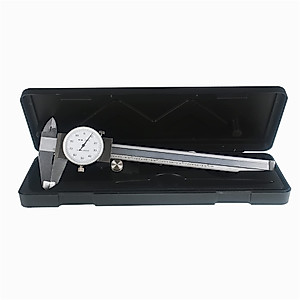 marddpair Dial Caliper 6 Inch with 0.001 Precision Stainless Steel Shockproof 4-Way Measurement with Plastic Case