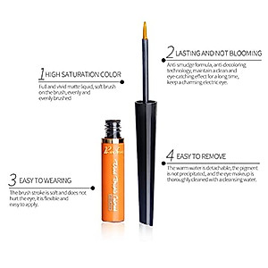 Rechoo Matte Liquid Eyeliner Set, 16 Colors Matte & Metal Waterproof Highly Pigmented Eye Liner Pencil/Superstay Liquid Eyeliner