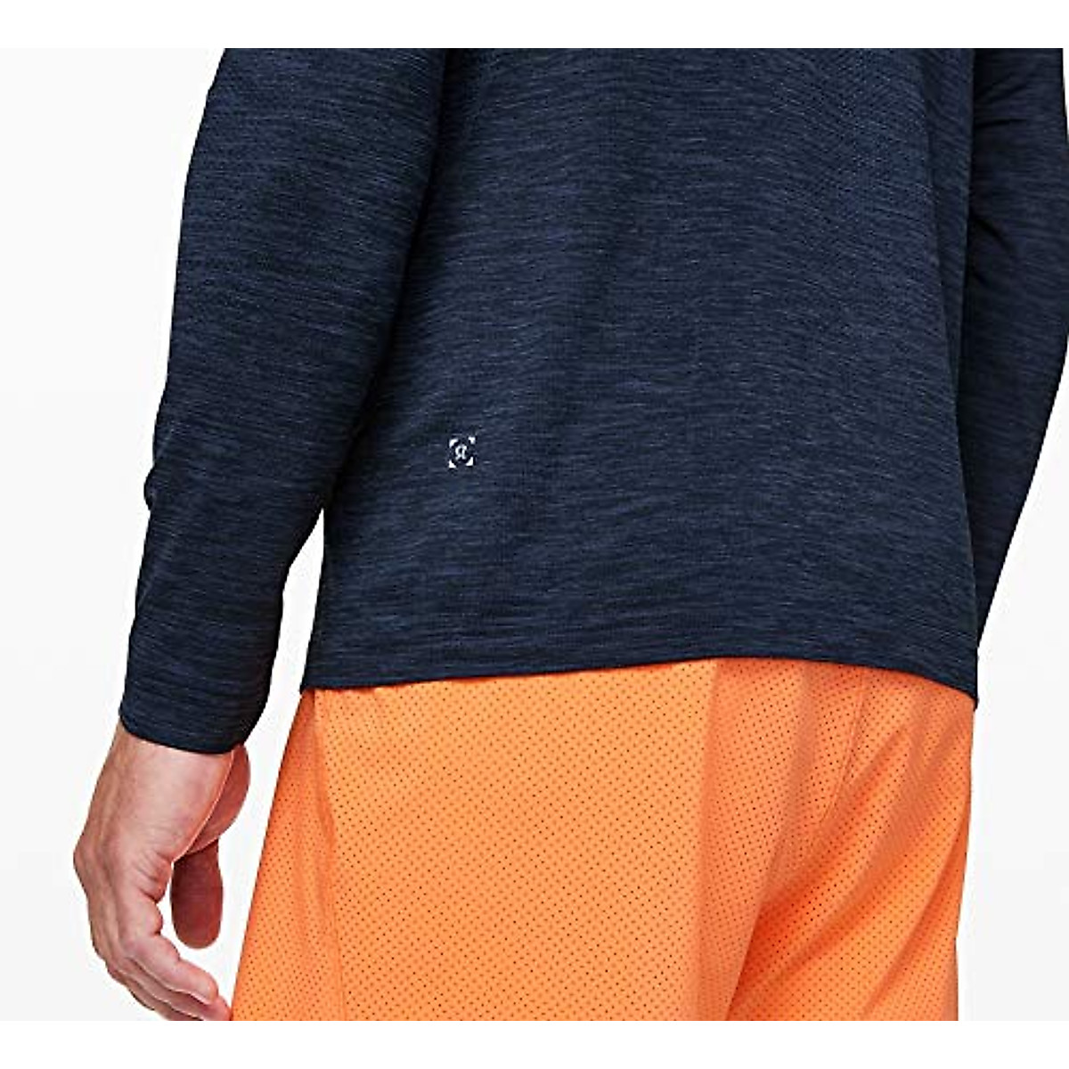 Lululemon Mens Metal Vent Tech 1/2 Zip Long Sleeve Shirt (Mineral Blue/Nautical Navy, L)