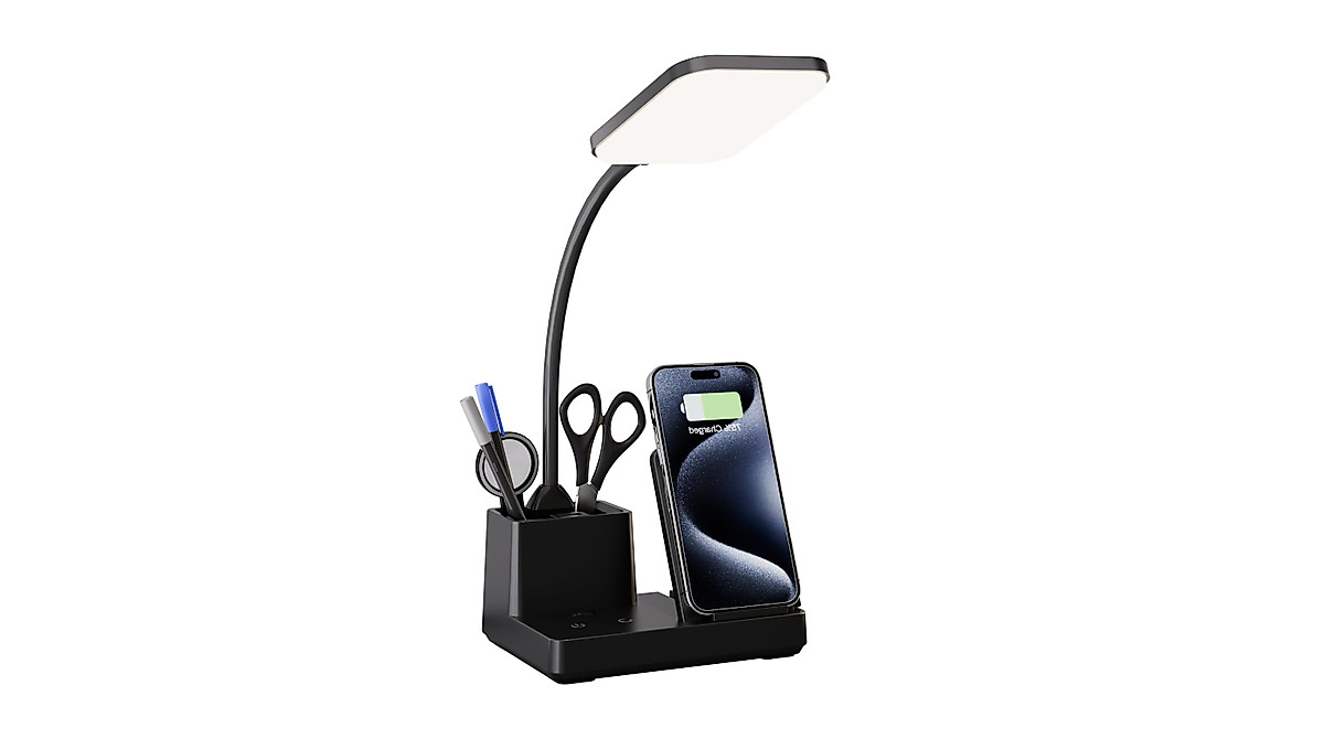 Sailstar LED Desk Lamp: Wireless Charge, USB, Eye-Care, Pen Holder