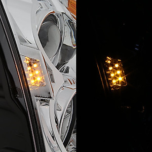 AKKON - For 2008-2014 Cadillac CTS Passenger Side Projector Headlight Assembly Chrome Housing Clear Lens