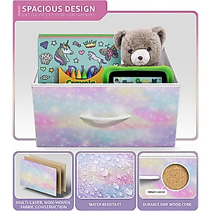 Sorbus Kids Dresser with 6 Drawers - Storage Chest Organizer Nightstand - Steel Frame, Wood Top, Tie-Dye Fabric Bins for Clothes - Wide Furniture for Bedroom, Hallway, Nursery, Closet, & Apartment