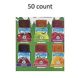 Stretch Island Fruit Leather Snacks Variety Pack, Cherry, Apple, Strawberry, Apricot, Grape, Raspberry, 0.5 Ounce No Added Sugar (Pack of 50) 24.7 Ounce