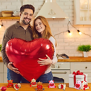 Chivao 16 Pieces Heart Bear 3.5 Inch Plush Bear Toy Stuffed Mini Bear with Heart I Love You Bear Stuffed Animals Bears for Valentine's Gift Keychain Wedding Birthday Party