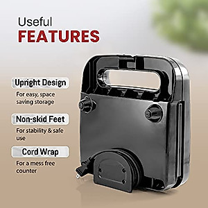 Elite Gourmet ESM2207SS Sandwich Panini Maker Grilled Cheese Machine Tuna Melt Omelets Non-stick Cooking Surface, 2 Slice, 750 Watts, Stainless Steel