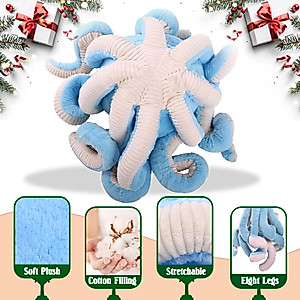 DENTRUN Octopus Stuffed Animals, Giant Octopus Plush Doll Play Toys for Kids Girls Boys Adults Birthday Xmas Halloween Present Stuffed Sea Animals Plushie, 7/16/24/32 Inches, 5 Colors