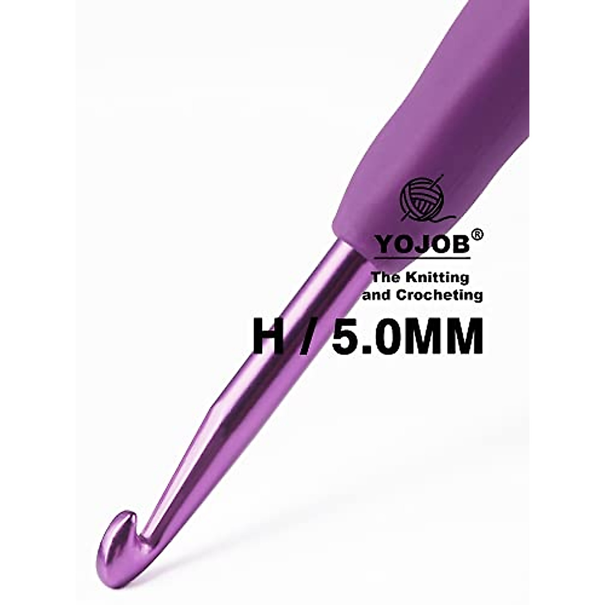 1Pack Size H / 5.0mm Crochet Hook, Super Smooth & Ergonomic for Beginner and Advanced (5.0mm-H)