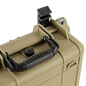 Eylar Protective Camera Hard Case Water & Shock Proof with Foam 13.37 inch 11.62 inch 6 inch Tan (Tan)