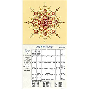 Hebrew Illuminations 2023 Wall Calendar by Adam Rhine | 16-Month Jewish Calendar With Candle Lighting Times (Sept 2022 - Dec 2023) | 12" x 24" Open | Amber Lotus Publishing