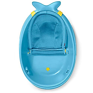 Skip Hop Infant Bath Tub 3-Stage Grow With Baby Smart Sling MOBY Bathtub Blue Age 0+