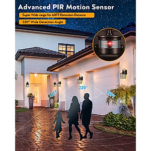 VIANIS ORB Motion Sensor Outdoor Lights Wall Mount, Dusk to Dawn Waterproof Exterior Lantern for House, Oil Rubbed Bronze Anti-Rust Garage Sconce Outside for Door, Garage, Entryway, Hallway