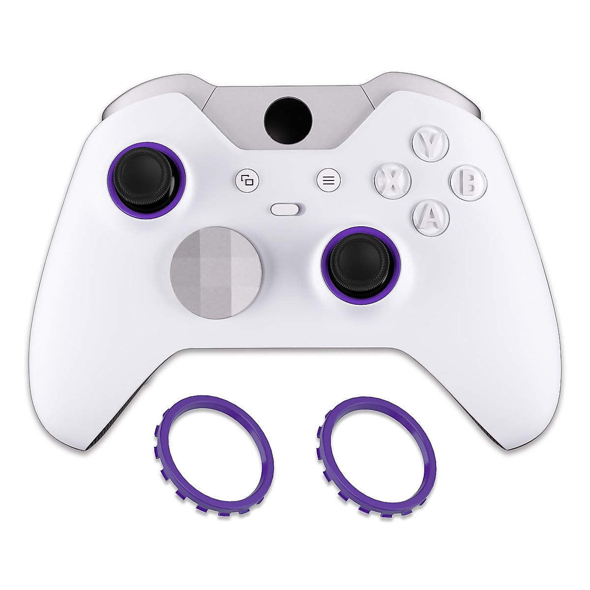 eXtremeRate Replacement Accent Rings for Xbox Elite Series 2 Core | for Elite Series 2 | for Xbox One Elite | for eXtremeRate ASR Version Shell for Xbox Series X/S Controller - Purple