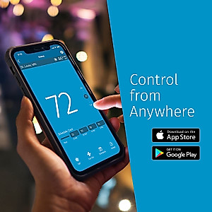 Sensi Touch Smart Thermostat by Emerson with Touchscreen Color Display, Programmable, Wi-Fi, Mobile App, Easy DIY, Data Privacy, Works with Alexa, Energy Star Certified, ST75S-Silver, C-Wire Required