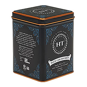 Harney & Sons Black Cask Bourbon Tea, 20 Sachets of Smoky Black Tea with Light Caramel Flavors