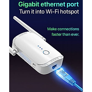Fastest WiFi Extender/ Booster | 2023 release Up to 74% Faster | Broader Coverage Than Ever WiFi Signal Booster for Home | Internet/ WiFi Repeater, w/Ethernet Port, Made for USA
