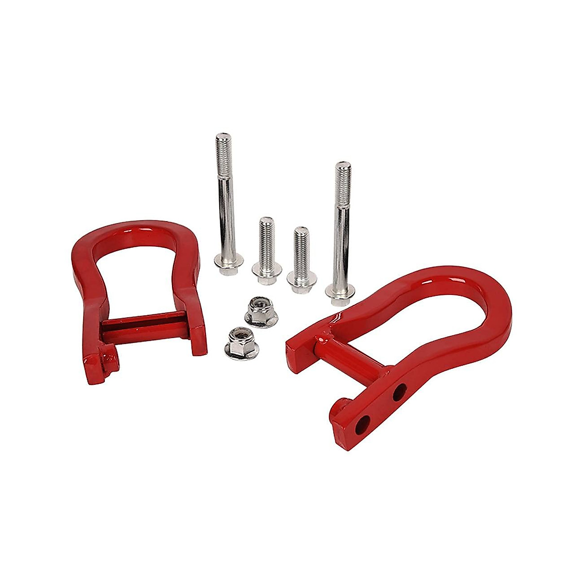 TOPAZ 84192871 2PCS Red Tow Hooks Compatible with 2007-2019 Chevy Silverado GMC Sierra 1500