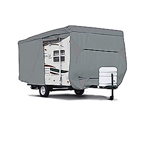 SavvyCraft Premium Travel Trailer RV Cover, Waterproof Tear-Resistant Windproof Camper Cover with Access Panels Fits 20'-22'