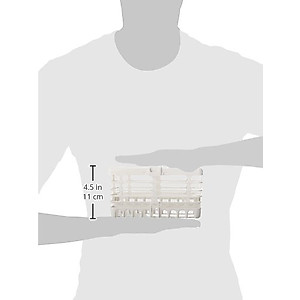 Prince Lionheart Made in USA High Capacity 3-in-1 Dishwasher and Spill Proof Vave Cleaner Basket for Toddlers & Infants Bottle Parts & Accessories | Fits all Dishwashers | 100% Recycled Plastic,White