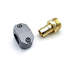 2 Pack Heavy Duty Garden Hose Repair Fittings, Zinc and Aluminum Male Hose Repair Mender Hose Connector