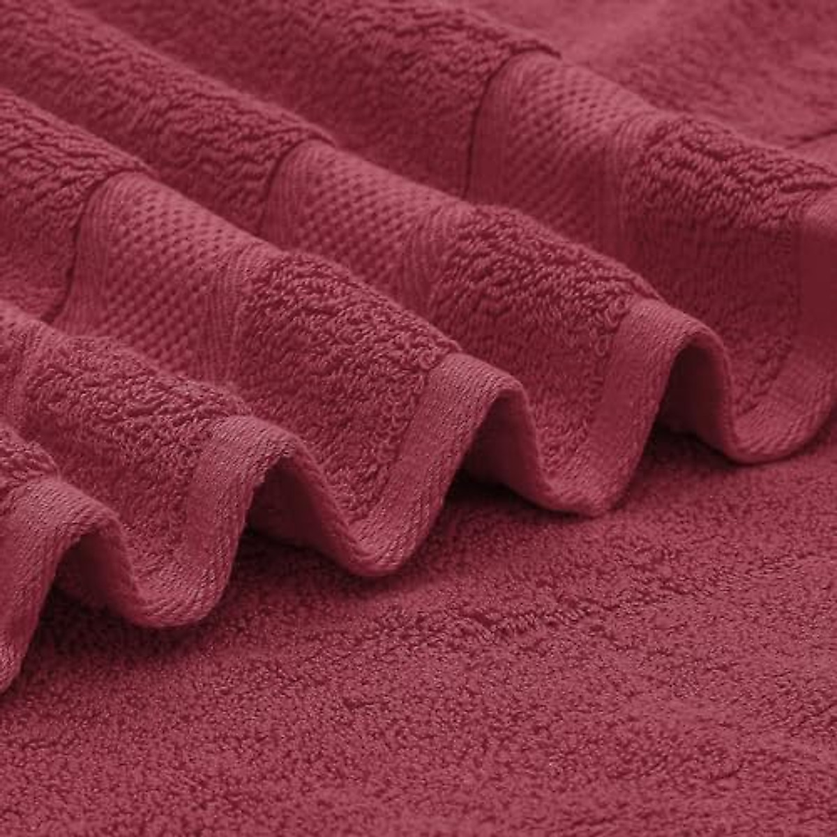 Magshion Extra Large Cotton Bath Sheet for Bathroom Adults Oversized Quick-Dry Bath Sheet Towel, Burgundy