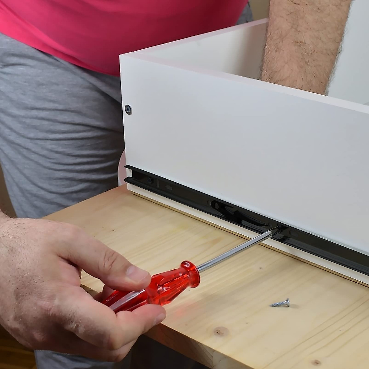 Veemoon 1 Pair Slide-Out Extension Computer Side Slide Inch Construction Sliding Inches Black Mount Tray Thickness Keyboard Furniture Full Steel Ball Rails Pull Heavy Hardware Stand