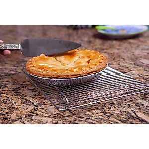 Hamilton Housewares Stainless Steel Cooling Rack - Heavy Duty and Oven Safe, Good for Cooling, Baking and Roasting - Perfect for Cookies, Cakes & More - Fits Perfectly in Quarter Sheet Pan(8.5" x 12")