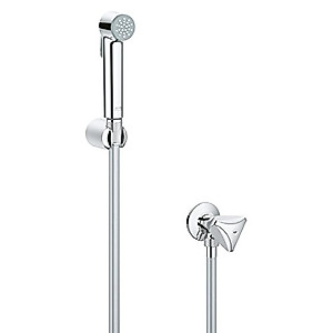 Grohe Tempesta F Trigger Spray 30 Wall Holder Set with Shut-Off Valve 1 Type of Jet, Pack of 1 26357000, Chrome