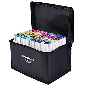 96 Colors Alcohol Markers，drawing markers，Dual Tip Art Markers ，Fine & Chisel Coloring Marker，Chisel Coloring Markers for Kids Sketching Adult Coloring …