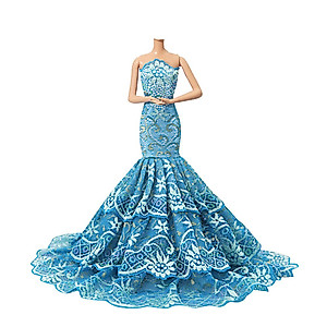 Lance Home 3Pcs Handmade Clothes Vintage Dress for 29cm Doll Wedding Noble Party Dresses Gown Outfit Costume Suit for 11.5 inch Dolls