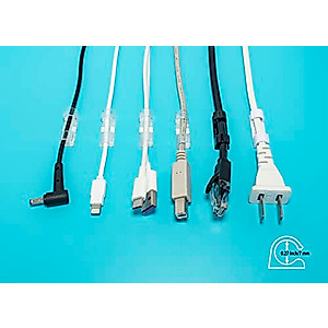 Self-Adhesive Cable Clips Organizer Drop Wire Holder Cord Management, Pack of 20, Transparent