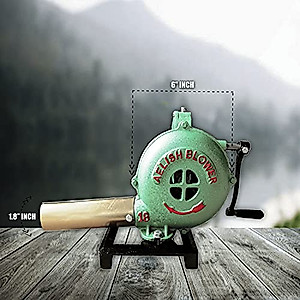 Durable Cast Aluminium Hand Crank Manual Mini Forge Blower 6 in. Casing