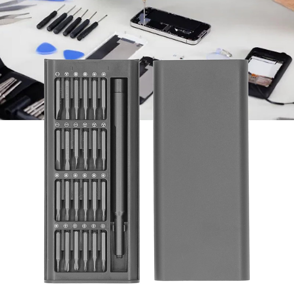 Precision Screwdriver Set Mini Electric Screwdriver with 24 CVS Bits Magnetic Repair Tool Kit for Mobile Phone, Computer, PC, Laptop, Phone, , Tablet, Home DIY