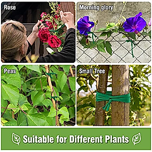 197 Ft Plant Ties for Climbing Plants, Stretching Garden Plant Tape, Soft Reusable Garden Twist Wire Strings for Tomato Cucumber Vine Plants Sapling Supports Training Staking Outdoor Indoor