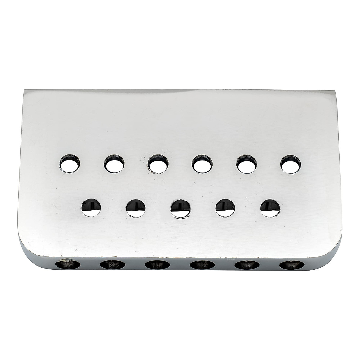 Musiclily 52.5mm Fixed Hardtail Bridge Non-tremolo Electric Guitar Bridge for 6 String Fender Strat Stratocaster Tele Telecaster Guitar Replacement,Chrome