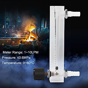 Watris Veiyi LZQ-7 Oxygen Air Gas Flow Meter, 1-10LPM Air Gas Flowmeter with Control Valve for Measuring Controlling Gas Flow