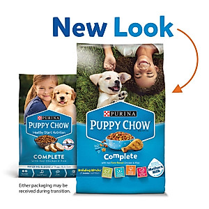 Purina Puppy Chow High Protein Dry Puppy Food, Complete With Real Chicken - (4) 4.4 lb. Bags