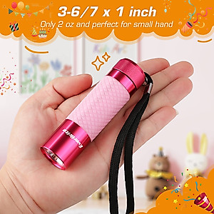 EverBrite 6-Pack Mini Flashlights, Glow in Dark Flashlights, Aluminum LED Flashlights Party Favors Assorted Colors for Camping, Hiking, Indoor, 18XAAA Batteries Included