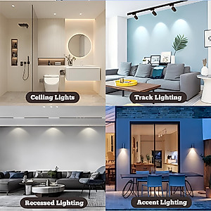 GU10 LED Bulb Dimmable, 50W Halogen Equivalent, 5000K Daylight White Natural Light Bulbs, 500LM White Light Bulbs Replacement for Recessed Track Living Room Bathroom Lighting, 5W 12 Pack