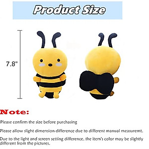 AUCOOMA Stuffed Bee Animal Plush, Cute Honeybee Plushie Toy for Kids, Girls, Doll 7.8"