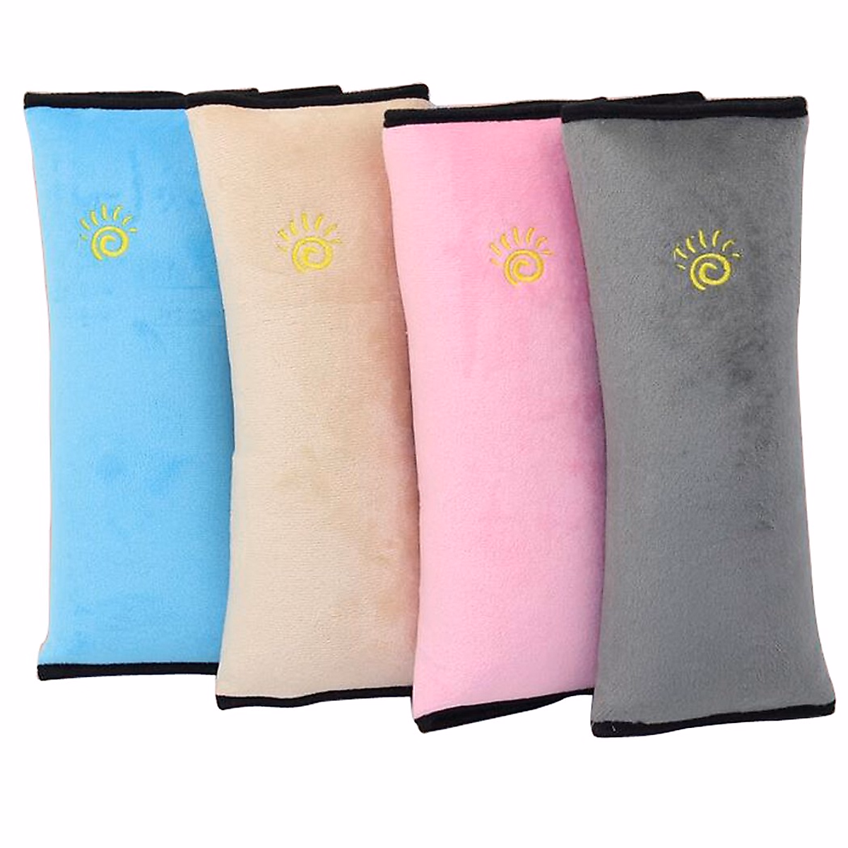 Hillento Auto Seat Belt Pillow Car Safety Belt Protect, Shoulder Pad, Headrest Neck Support, Adjust Vehicle Seat Belt Cushion for Kids, Children, Adult, Red