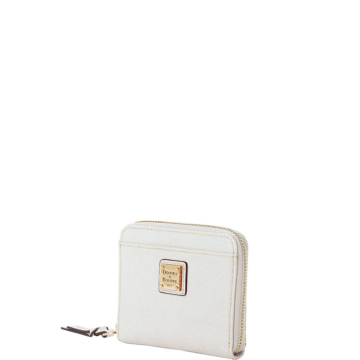Dooney & Bourke Wallet, Saffiano Small Zip Around Wallet - Off White