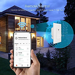 Smart Light Switch,Jinvoo WiFi Smart Wall Light Switch,Voice Control and Timing Function,No Hub Hequired,Easy and Safe Installation Compatible with Alexa and Google.（2 Pack）