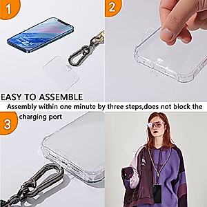 CHJN Phone Lanyard, Universal Cell Phone Lanyard with Adjustable Nylon Neck Strap, Phone Tether Safety Strap Compatible with Most Smartphones with Full Coverage (Camouflage Green), 0.328ft*0.328ft