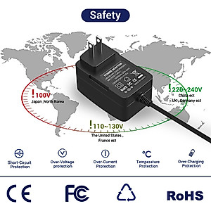 24 Volt 3-Prong for Razor Electric Scooter Charger, E100, E300, E200, E175, E300s, Rider 360, MX400, MX350, Dirt Quad, ZR350, PR200, Pocket Mod, Sports Mod, Go Kart, Replace for Part# W13112099014