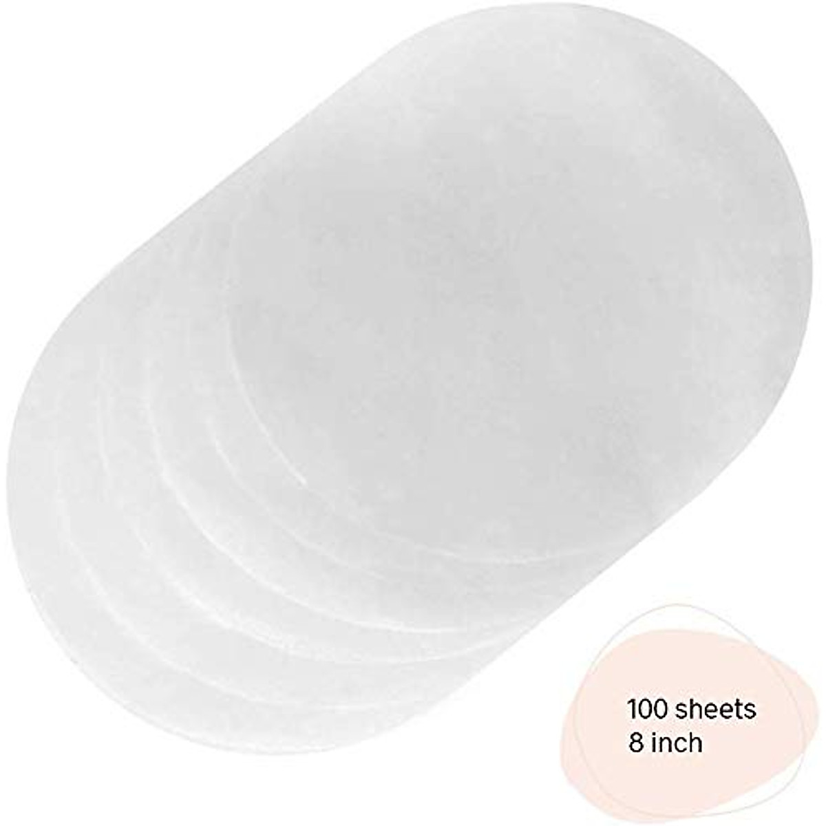 Kana Parchment Paper Baking Circles - 100 Pre-cut Rounds 8 inch_Ideal for Baking Cakes, Pastries & Cheesecakes - Suitable for tortilla Press