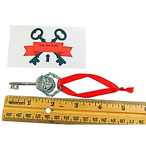 Santa Key for No Chimney Houses Magic Skeleton Keys with Santas Face, 2 Inches Long