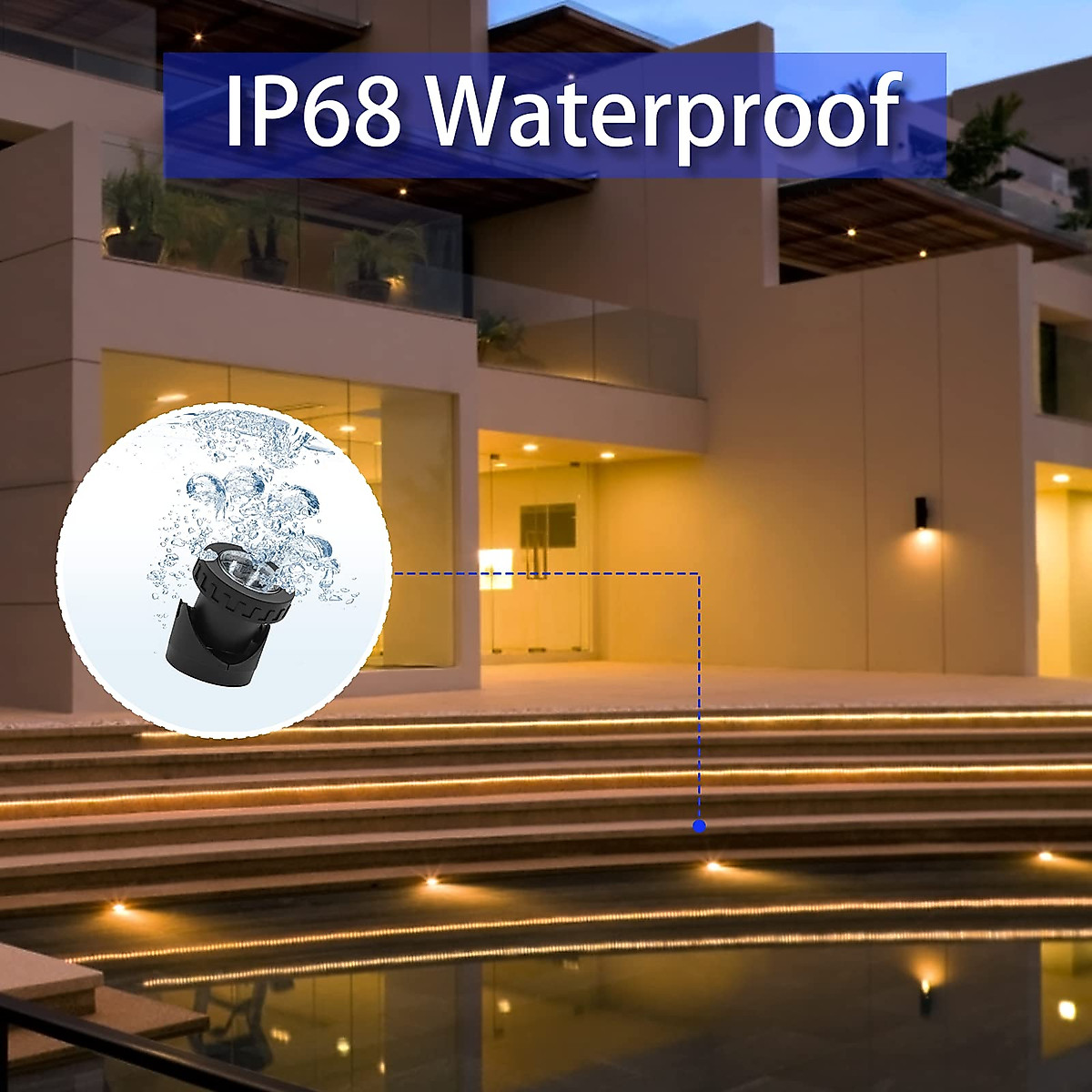 RGB Underwater Pond Lights with Timer, RGB Fountain Lights Underwater Light IP68 Waterproof, Dimmable Outdoor Landscape Lights Fish Tank Pond Fountain Garden(4 Lights)