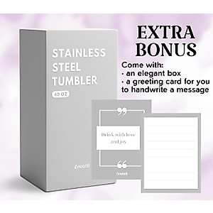 Personalized 40 oz Tumbler with Handle for Women, Monogrammed Travel Mugs with Initials, Unique Gifts for Her on Birthdays Christmas, Purple, C